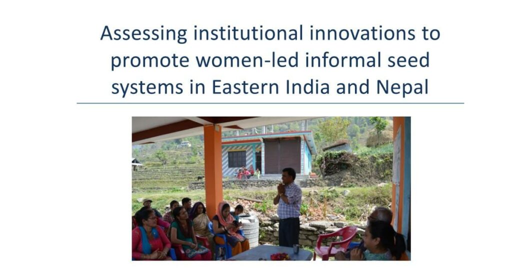 Assess the Institutional Innovations used to Promote Women-led informal ...