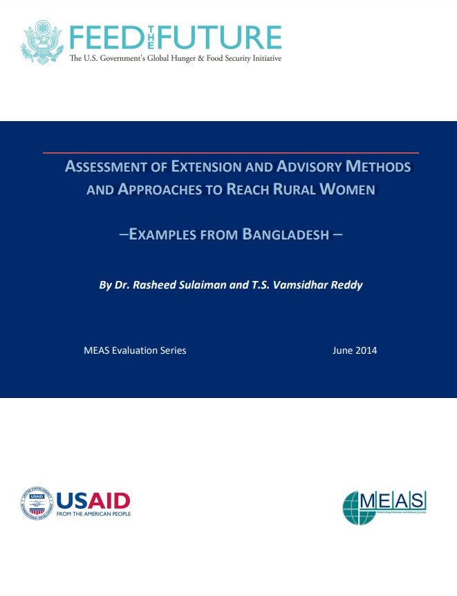 Assessment of Extension and Advisory Methods and Approaches to Reach ...